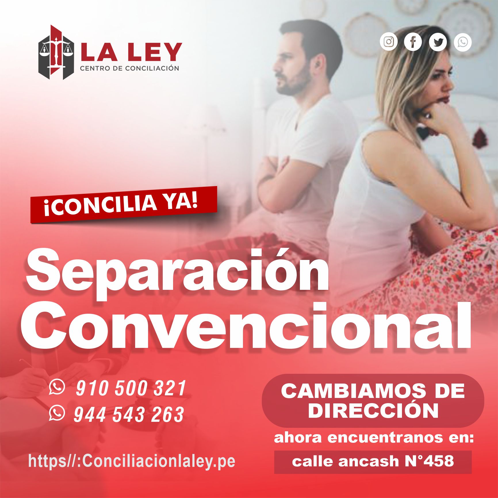 SEPARACION CONVENCIONAL - La Ley | Centro de Conciliación